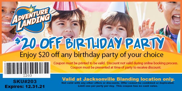 Coupons | Adventure Landing Family Entertainment Center | Jacksonville, FL